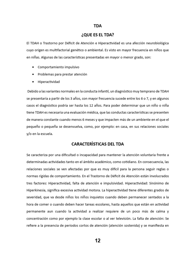 TDA 30-09-23 (AYUDA) | PDF | Desorden hiperactivo y deficit de atencion | Adultos