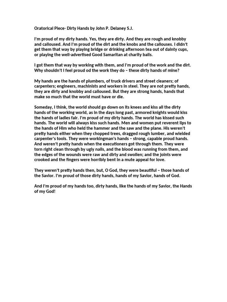 Oratorical Piece | PDF