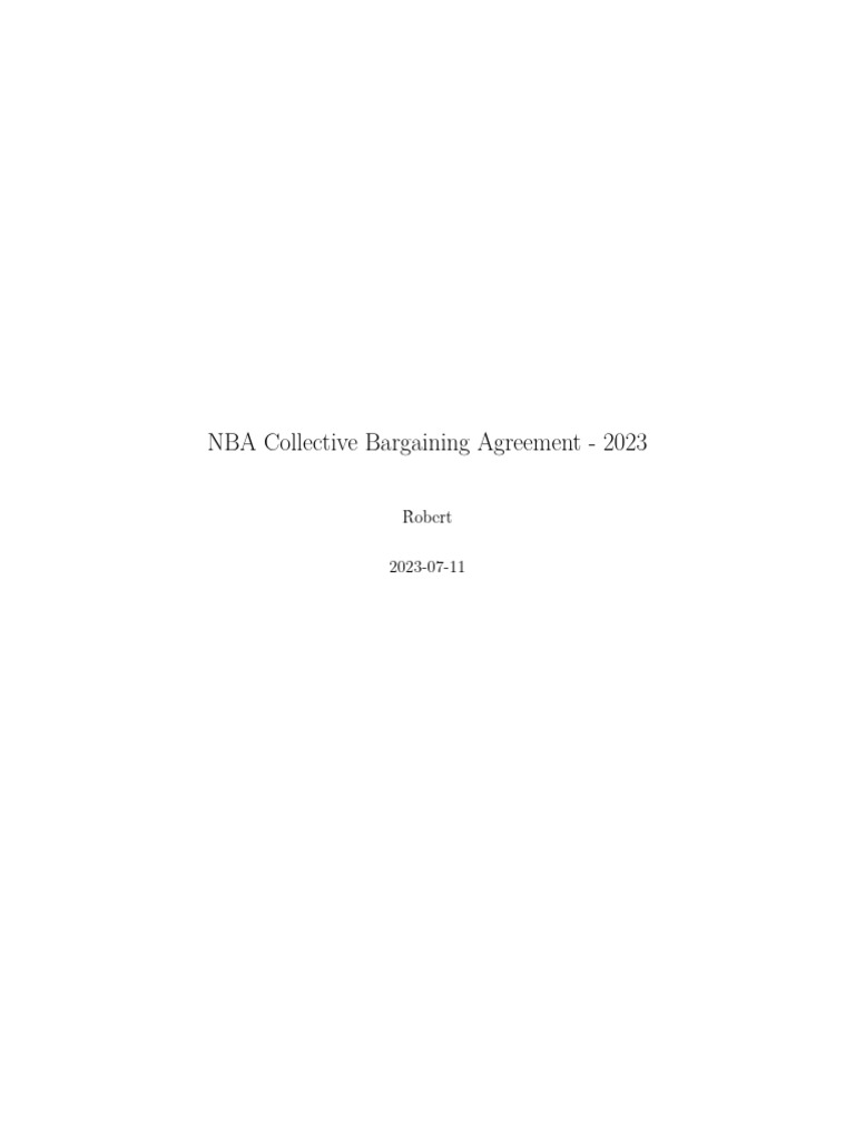 nba-cba-2023 | PDF