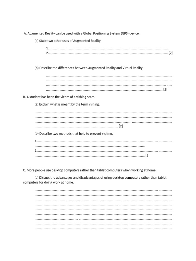 ICT Year 8 2nd Term Final Exam | PDF | Augmented Reality | Human ...
