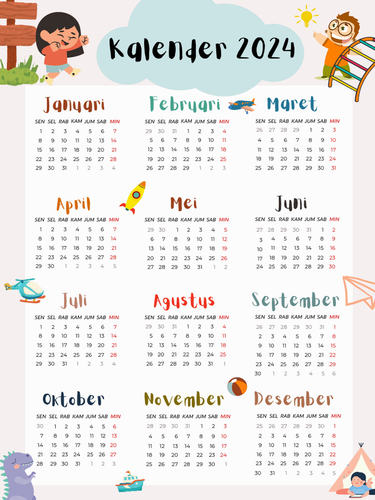 Krem Warna Warni Kalender 2024 - 20250120 - 090456 - 0000 | PDF