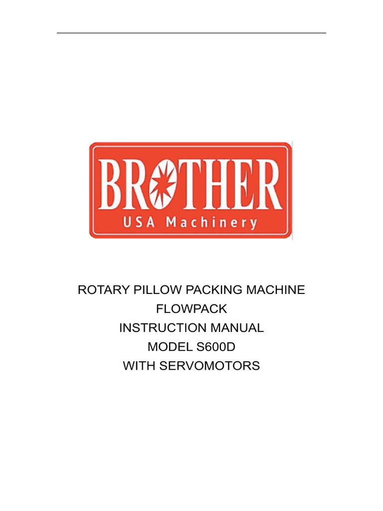 FlowPack Manual S600D (With SERVO and Gas) 10 - 22 | PDF | Color | Machines