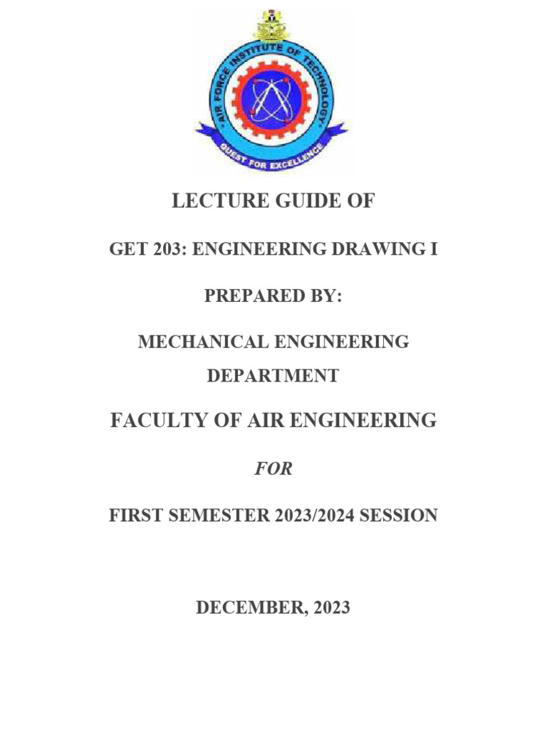 Engineering Drawing I Lecture Guide | PDF | Drawing | Screw