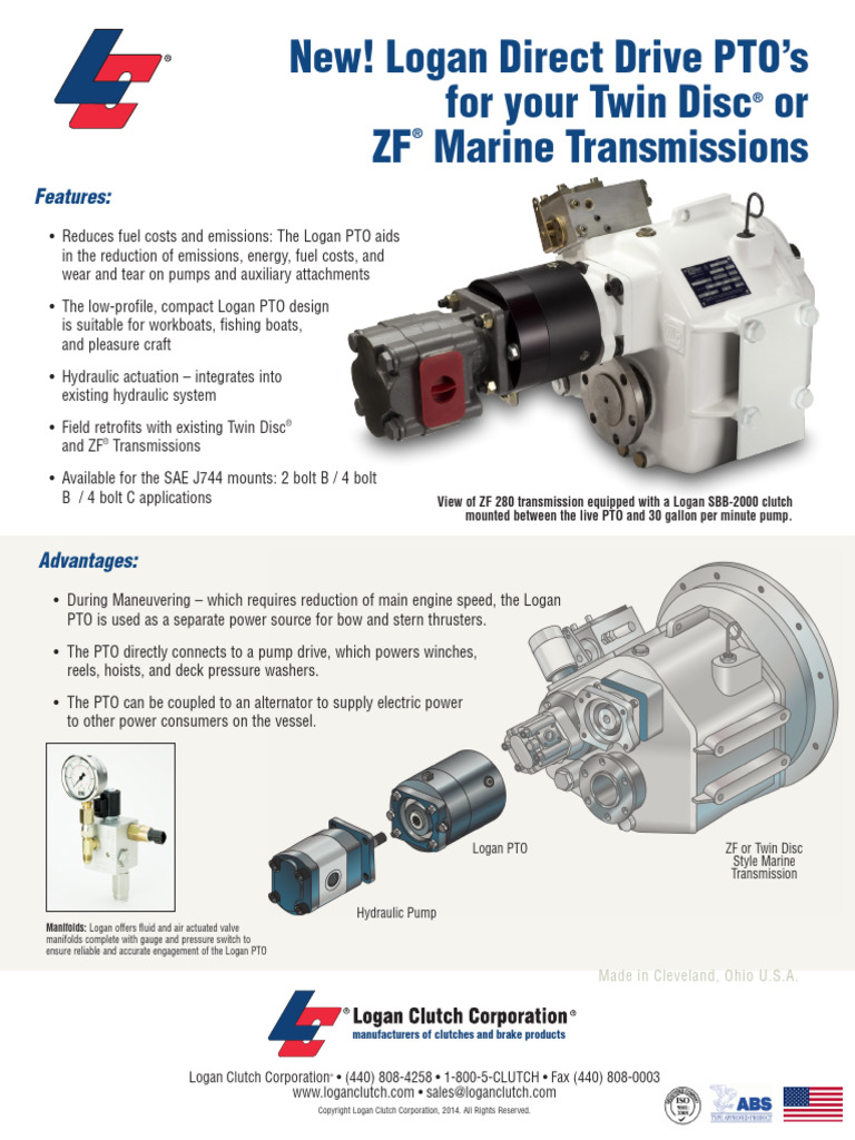 Logan Clutch Catalog SAE Direct Drive PTO For TD ZF Trans | PDF ...