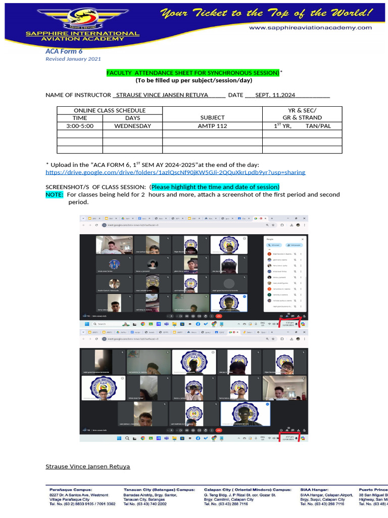 Amtg 112 Basic Elec Sept. 11 Attendance | PDF