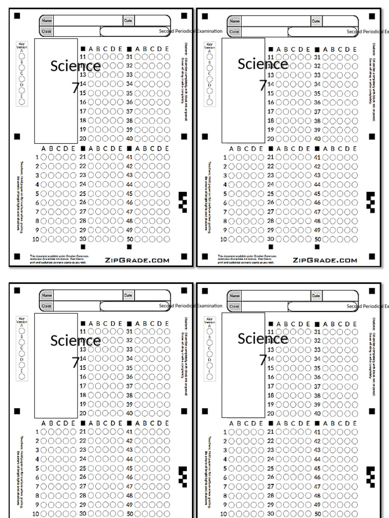 Zipgarde Answersheet | PDF