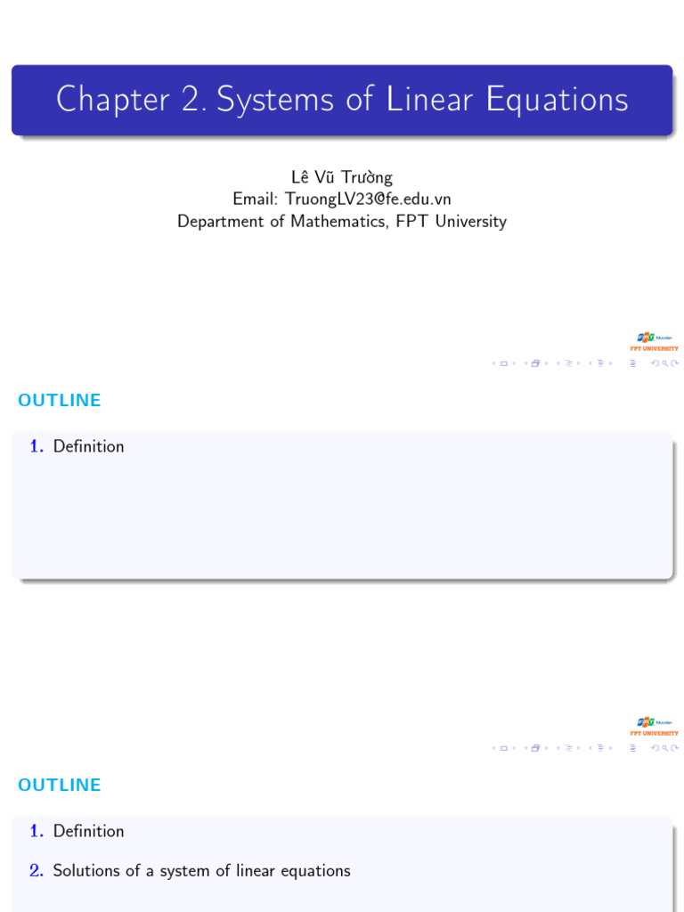 Chapter2. Systems of Linear Equations - Ver4.6 | PDF | System Of Linear Equations | Mathematical ...
