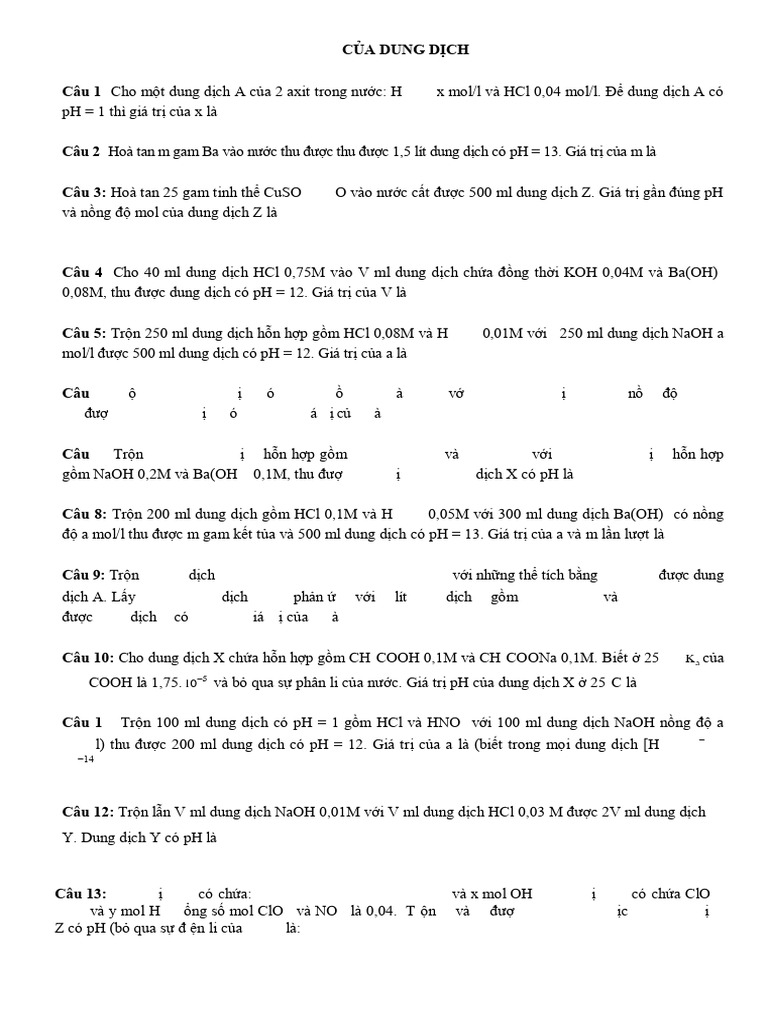 Bai 3.pH Cua Dung Dich | PDF