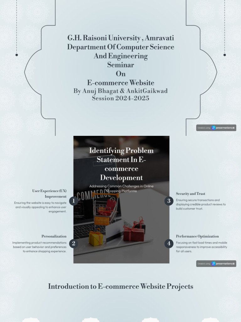 E-Commerce Website Projects | PDF