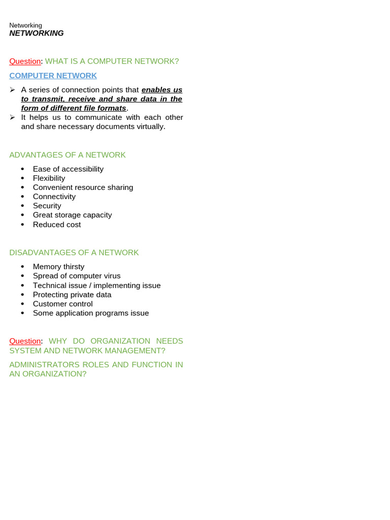 Networking Reviewer | PDF | Computer Network | Network Topology