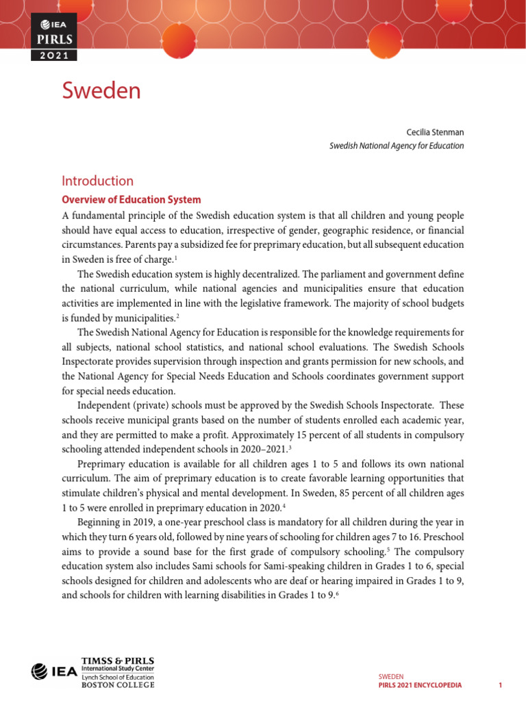 Sweden | PDF | Narrative | Teachers
