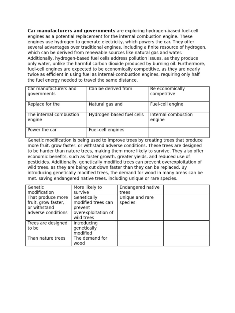 Hydrogen Fuel Cells vs. Combustion Engines | PDF