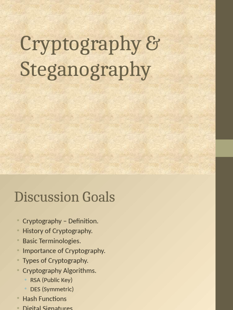 Cryptography and Steganography | PDF | Cryptography | Public Key Cryptography