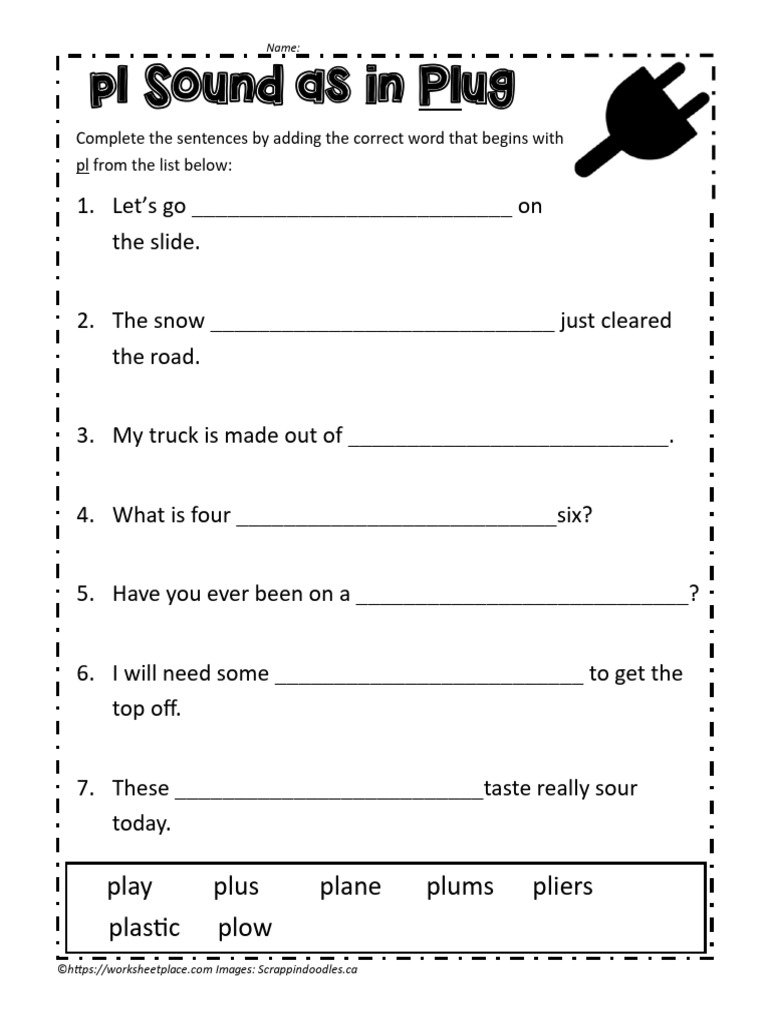 PL Blends Sentence Activity 2 | PDF