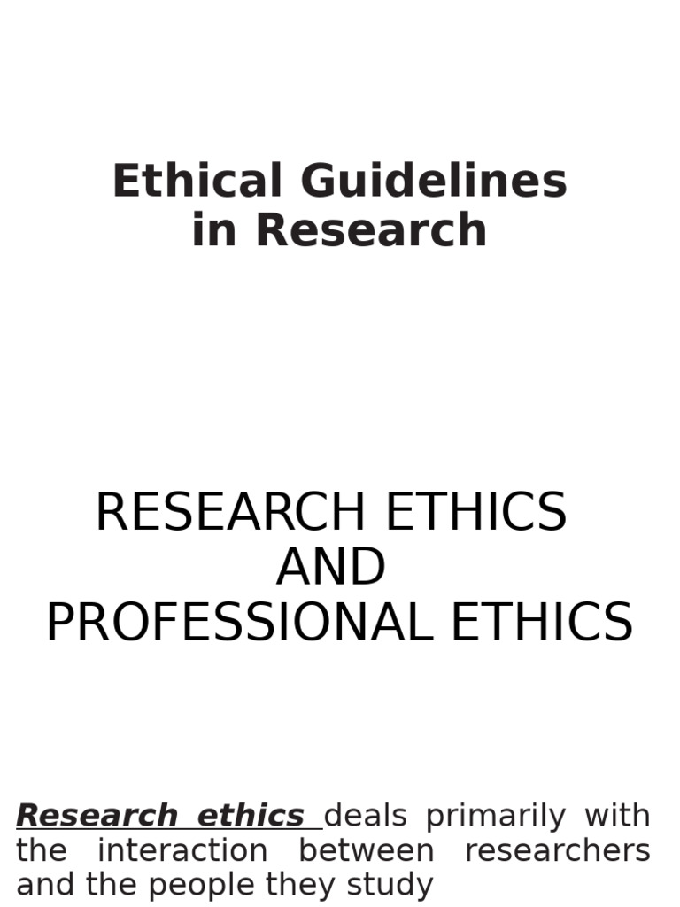 Research Ethics and Informed Consent Guide | PDF | Consent | Social ...