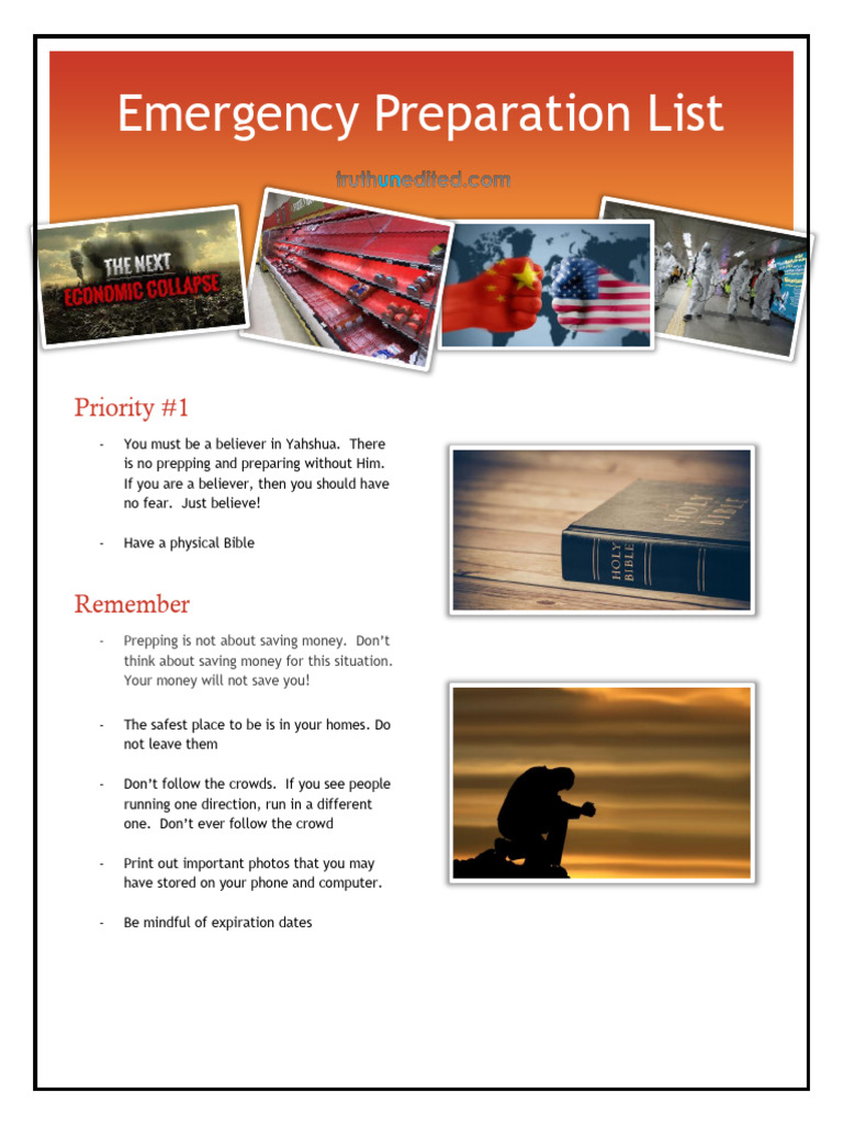 Emergency-Preparation-List-1 | PDF