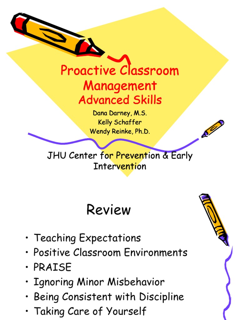 Proactive Classroom Management Advanced Skills | PDF