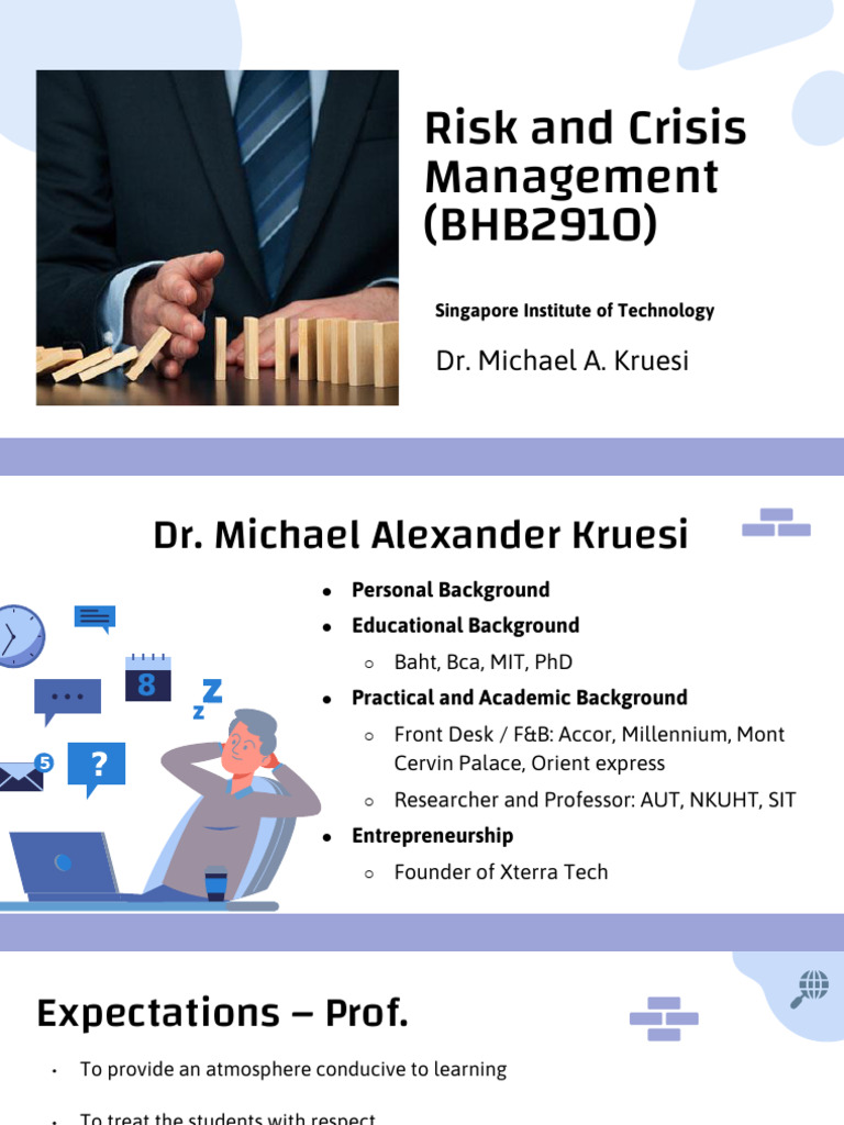 RCM Seminar 1 - Introduction (Student) | PDF | Risk | Crisis Management