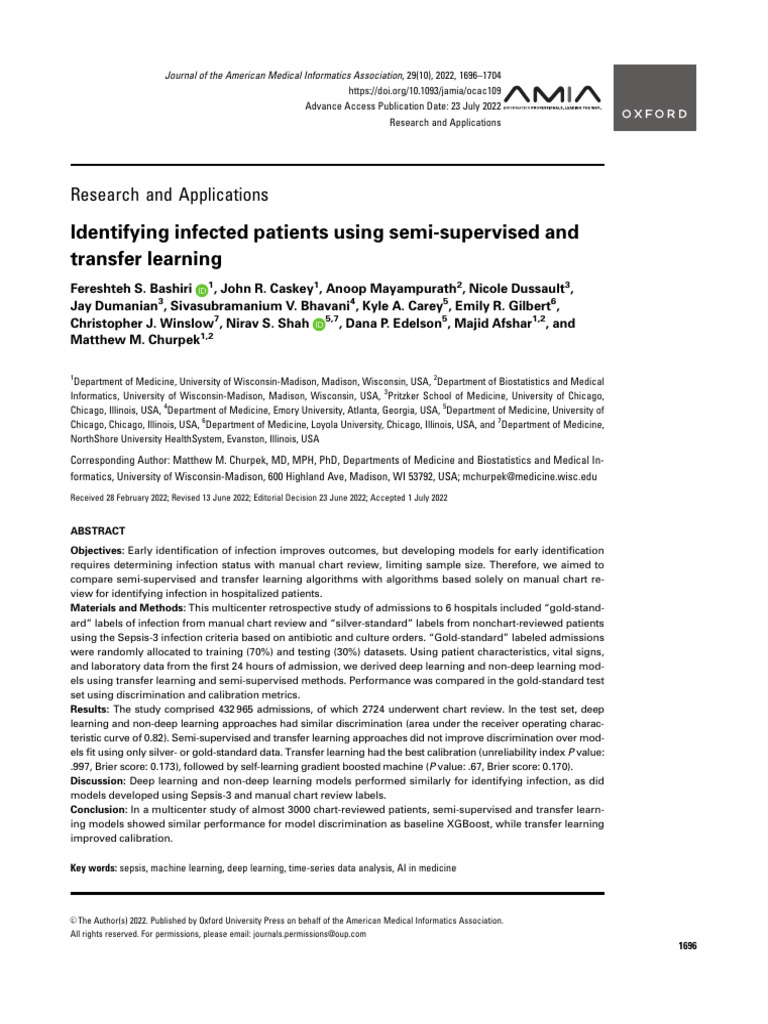 Identifying Infected Patients Using Semi-Supervised and | PDF | Deep Learning | Machine Learning