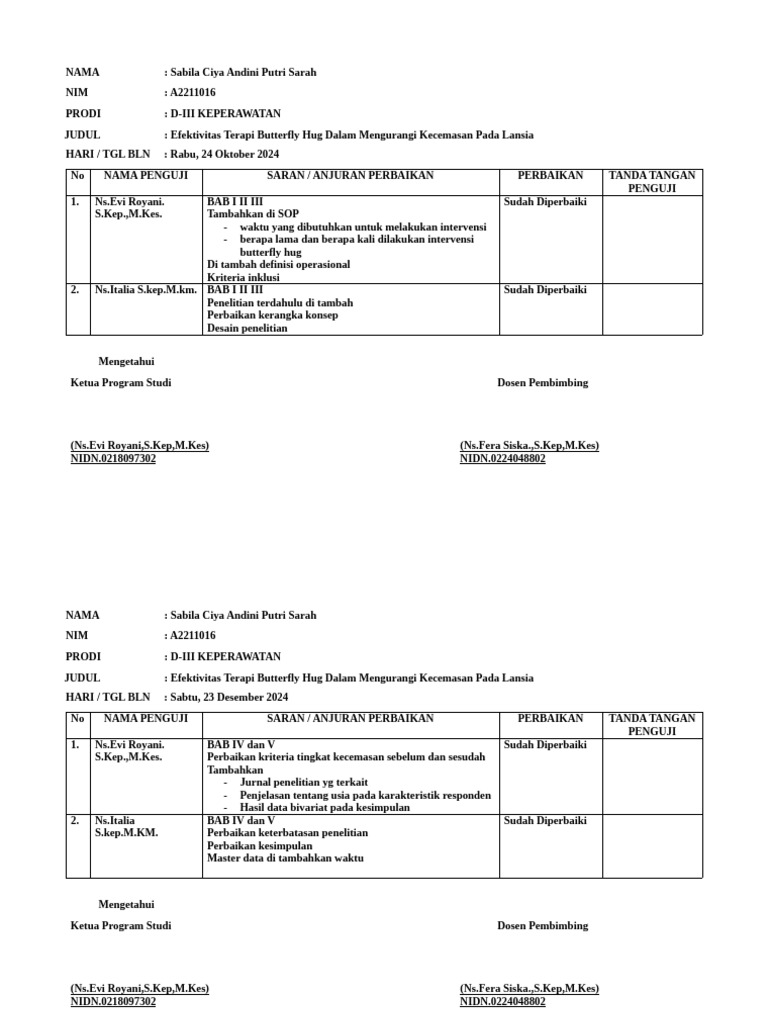 LEMBAR matrik sabila | PDF