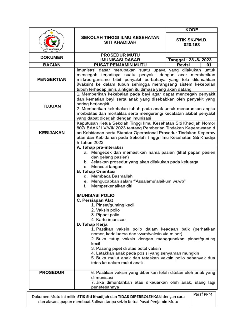 SOP GERONTIK 3 Terbaru | PDF