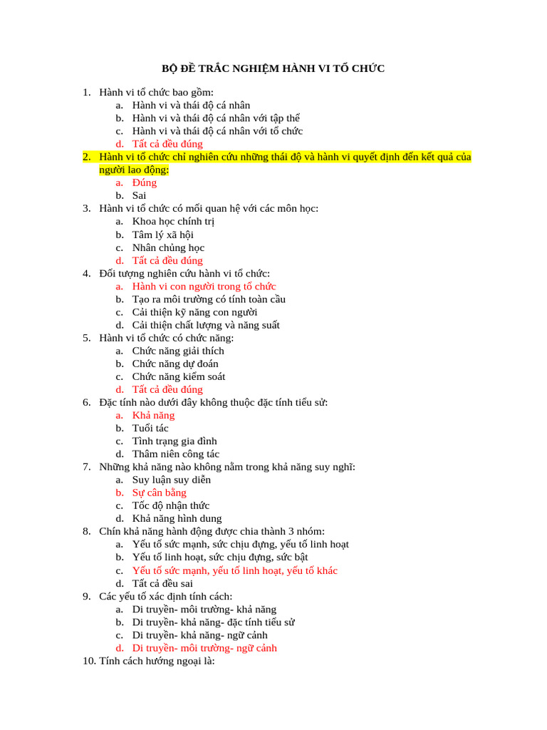 Bo de 80 Cau Trac Nghiem HVTC - G I SV | PDF