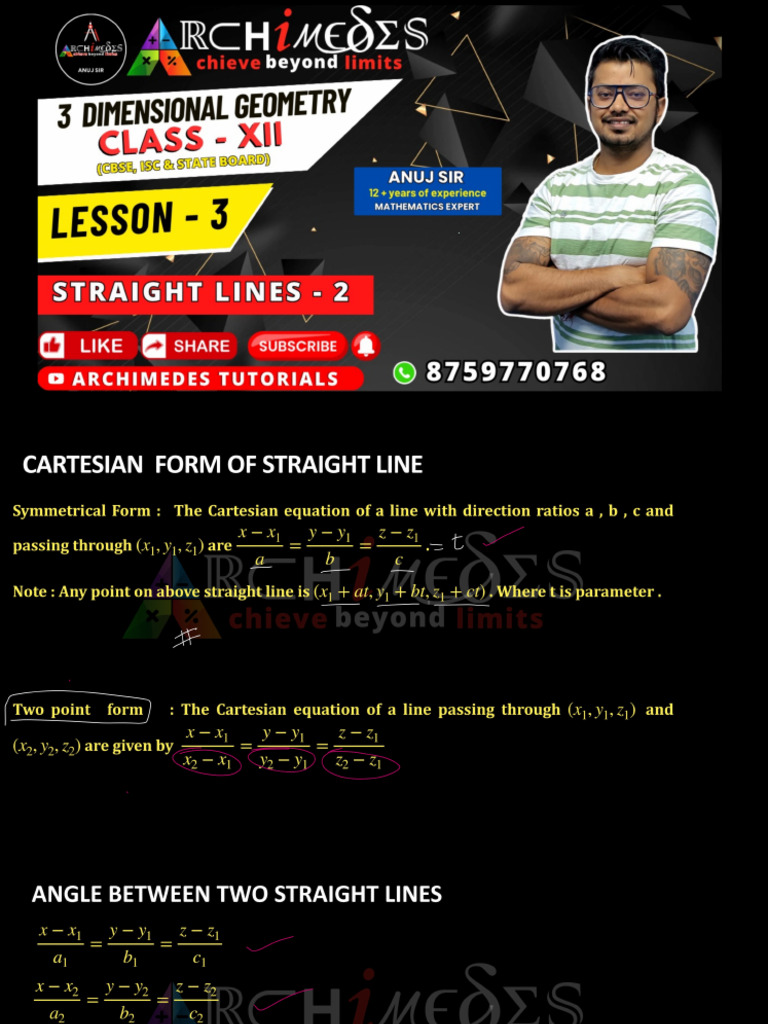 3D Straight Line 2 | PDF