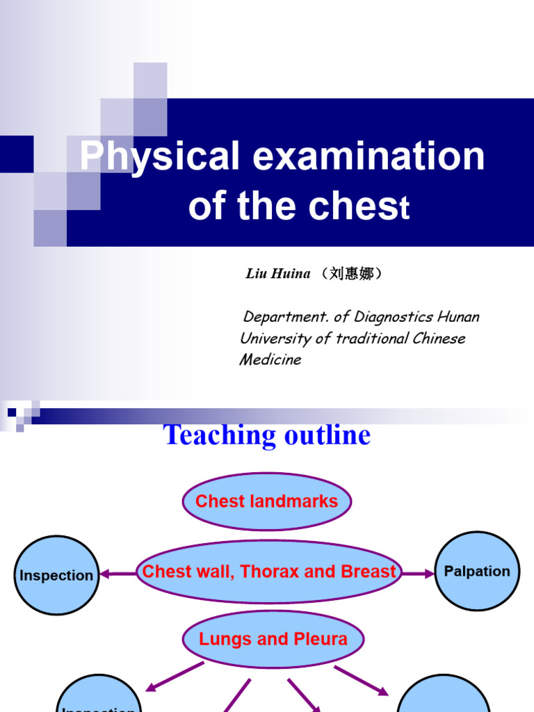 Examination of chest | PDF | Thorax | Lung