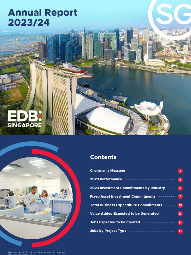 EDB Annual Report 2023/24 Insights | PDF | Singapore | World Politics