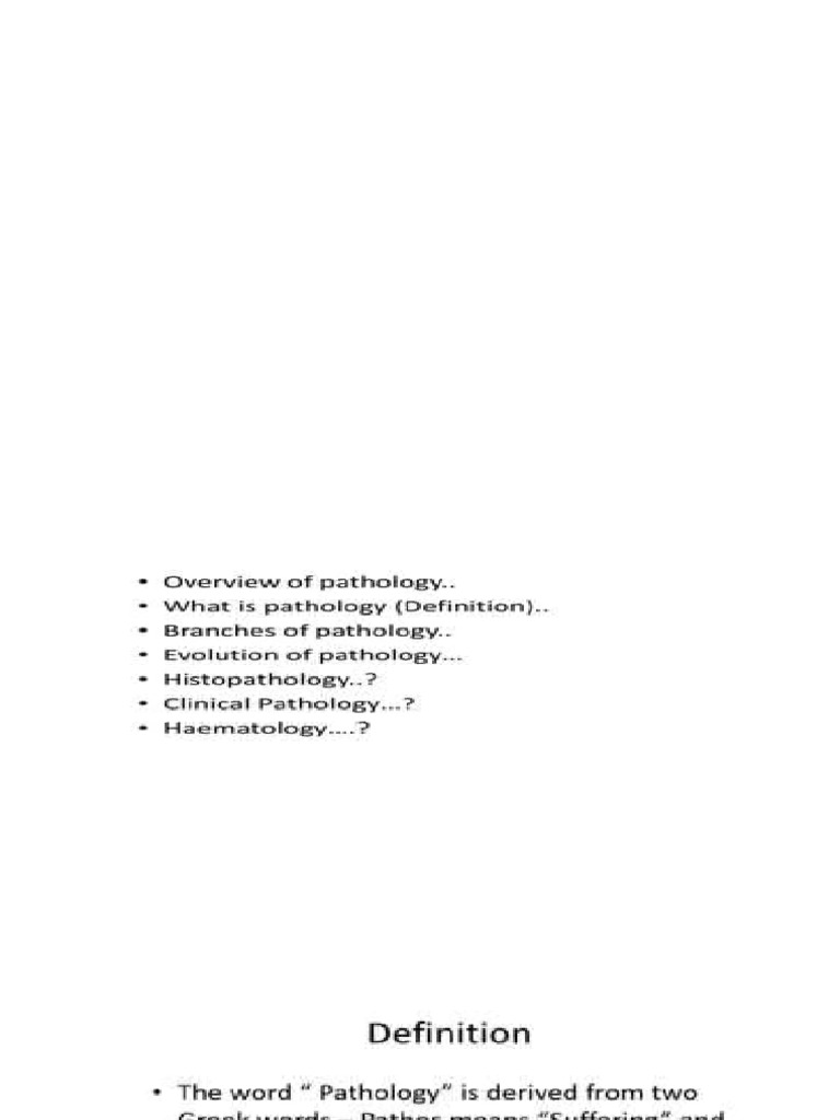 Introduction To Pathology | PDF | Pathology | Cytopathology
