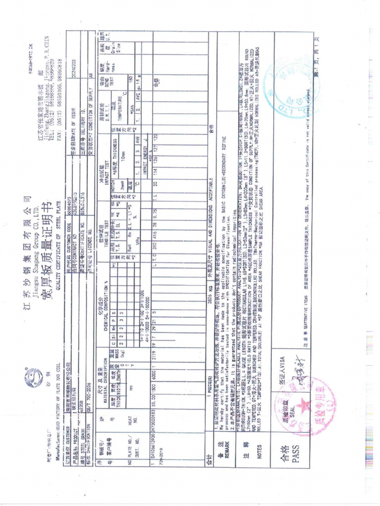 Material Certificate WPS 01 | PDF