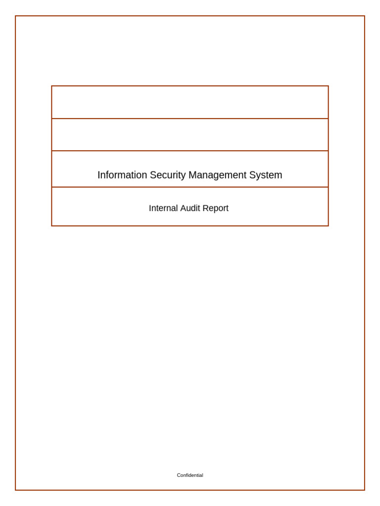 Internal ISMS Audit Report | PDF | Audit | Information Security