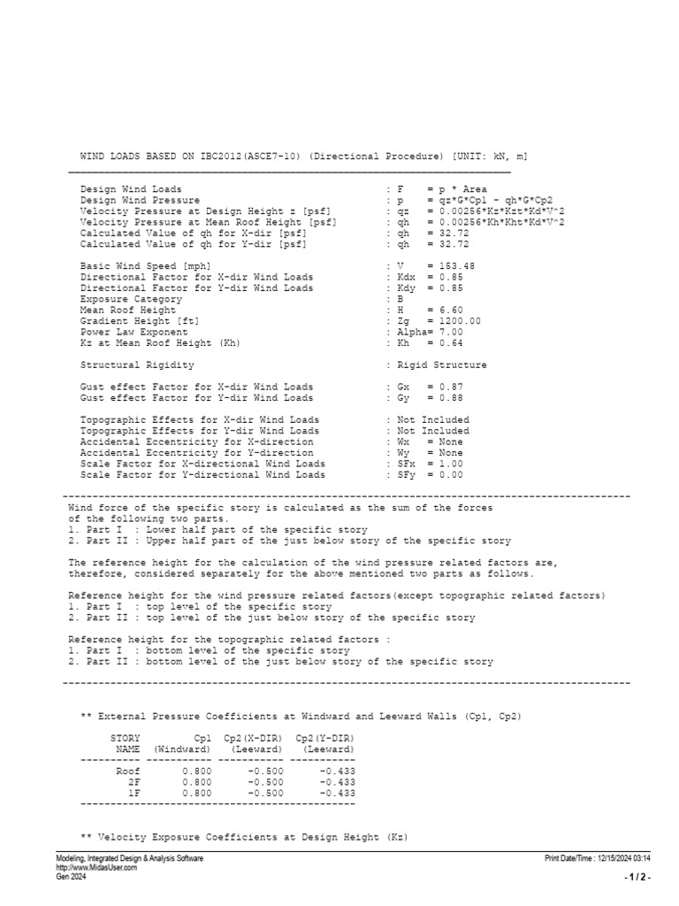 Structural Wind Load Analysis | PDF | Wound | Windward And Leeward