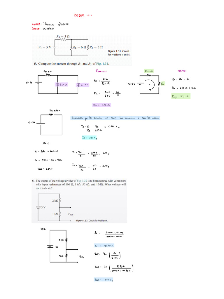 Deber 1 Electrónica | PDF