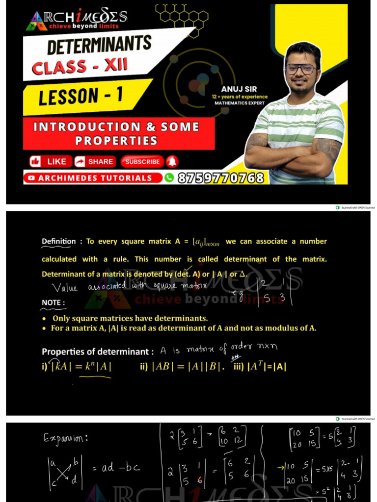 Determinant 1 2 | PDF