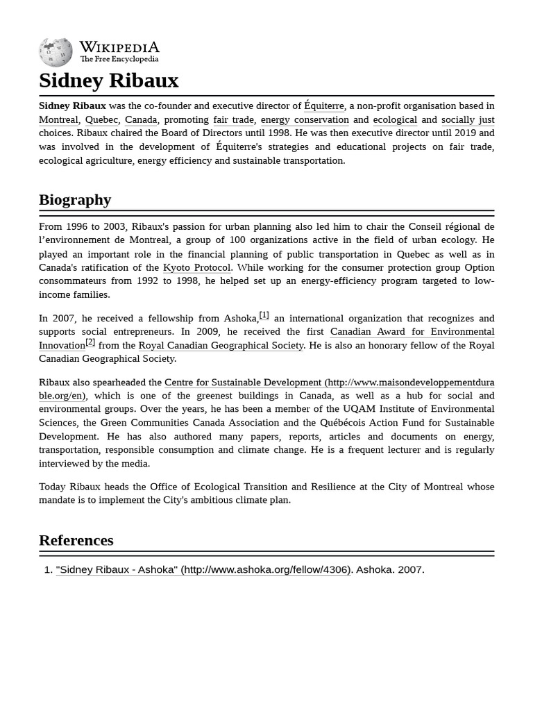 Sidney_Ribaux | PDF | Environmental Social Science | Economy And The ...