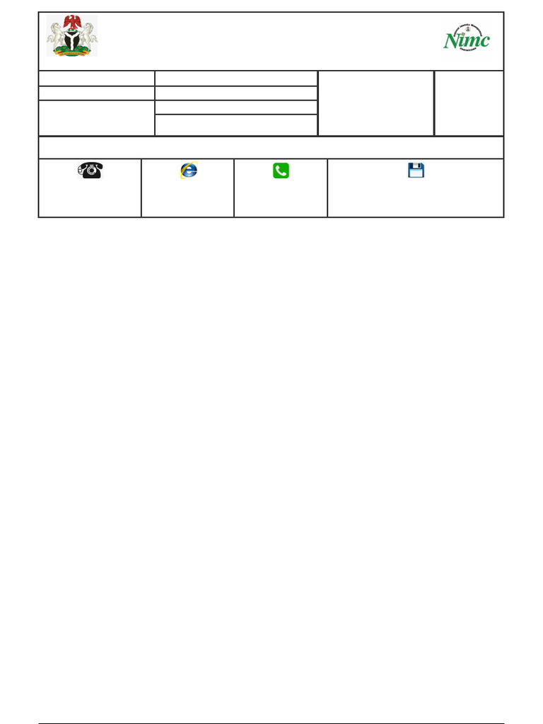 NIN Slip Sample for Identity Verification | PDF