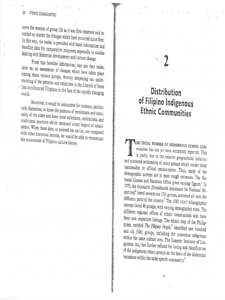 Distribution of Filipino Inidigenous Ethnic Communities | PDF