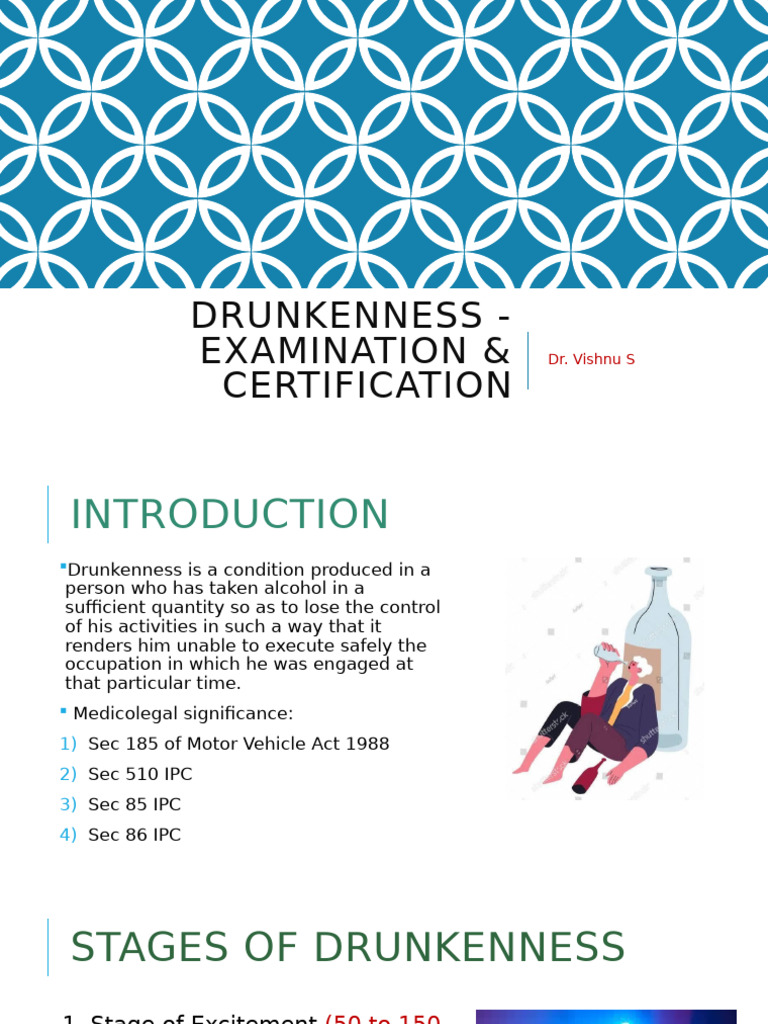 Drunkenness Forensic | PDF | Alcohol Intoxication | Human Diseases And ...
