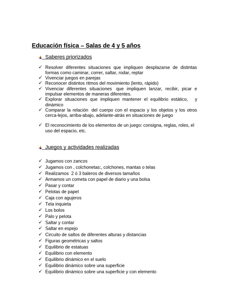 Saberes, juegos y recursos | PDF