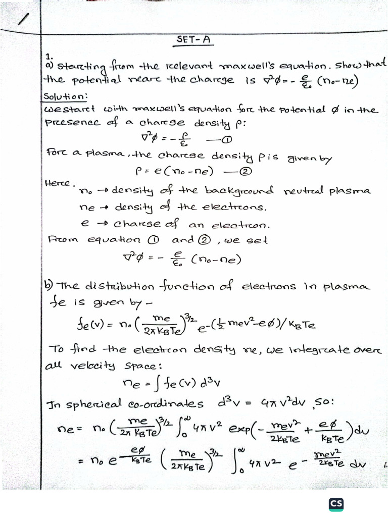 Pritom - Plasma Physics Assignment | PDF