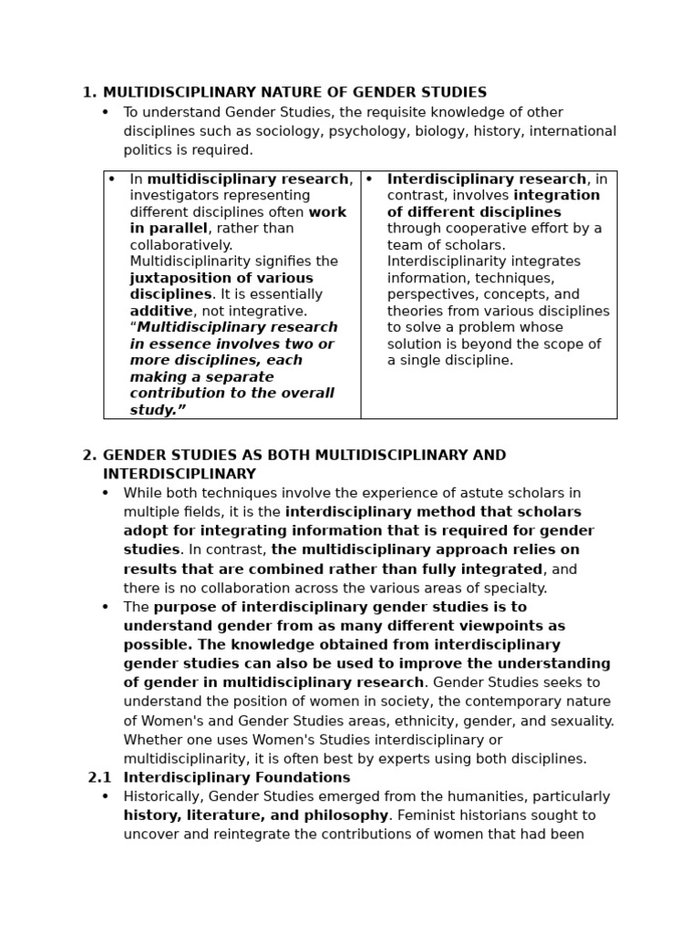 Multidisciplinary Nature of GS - Notes | PDF | Interdisciplinarity ...