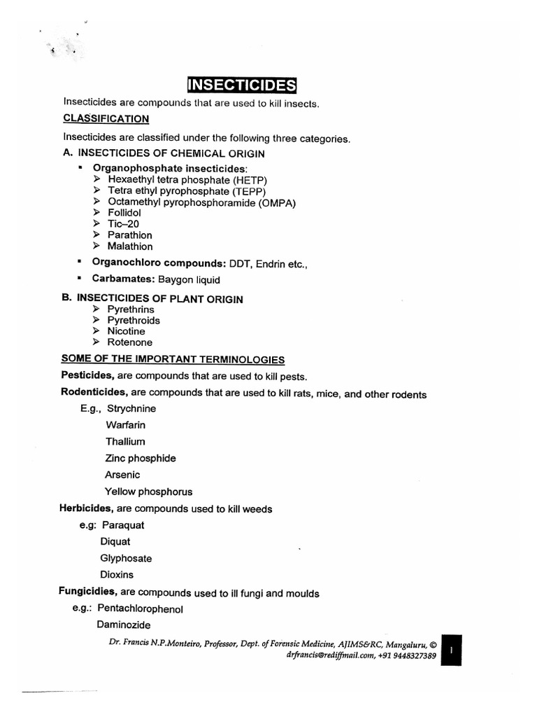 Insecticides FN | PDF