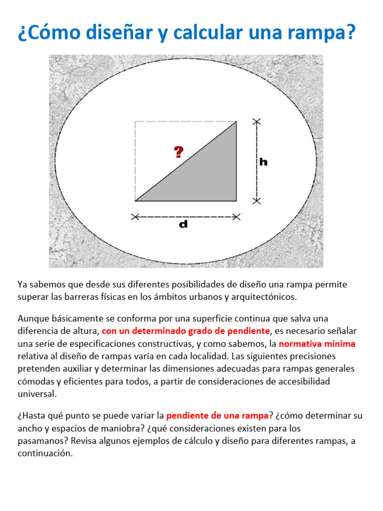 Diseño y Cálculo de Una Rampa - PlataformaArquitectura | PDF | Metro ...