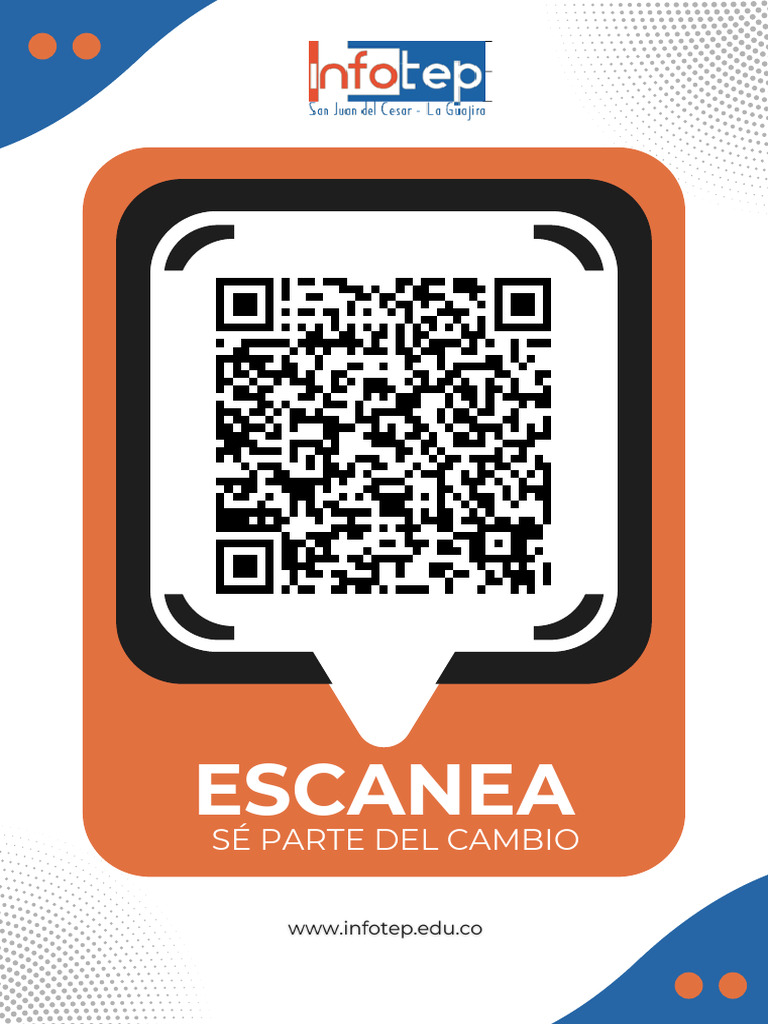 Orange and Black Modern QR Code Placement Flyer | PDF