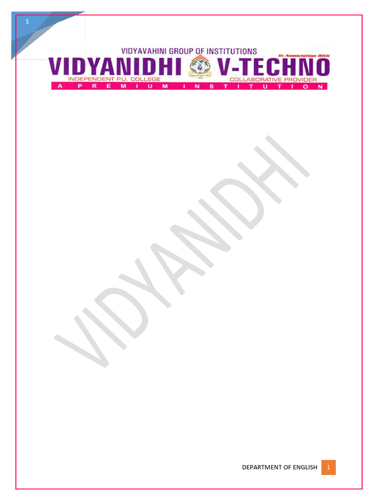 Second Puc English Complete Notes | PDF | Characters In Romeo And ...