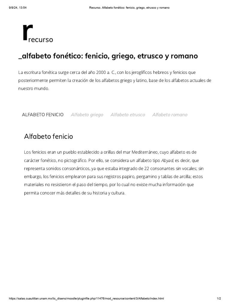 Evolución del Alfabeto Fonético | PDF