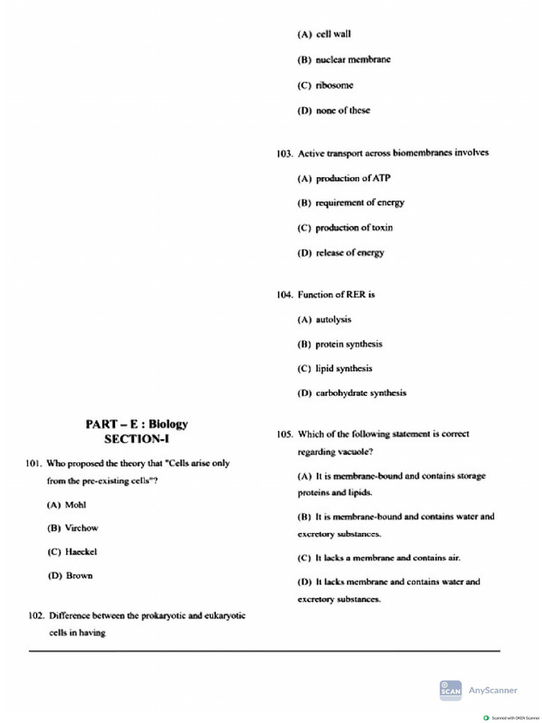 TEST NO 09 CELL THE UNIT OF LIFE @NEETOXPHILLIC | PDF
