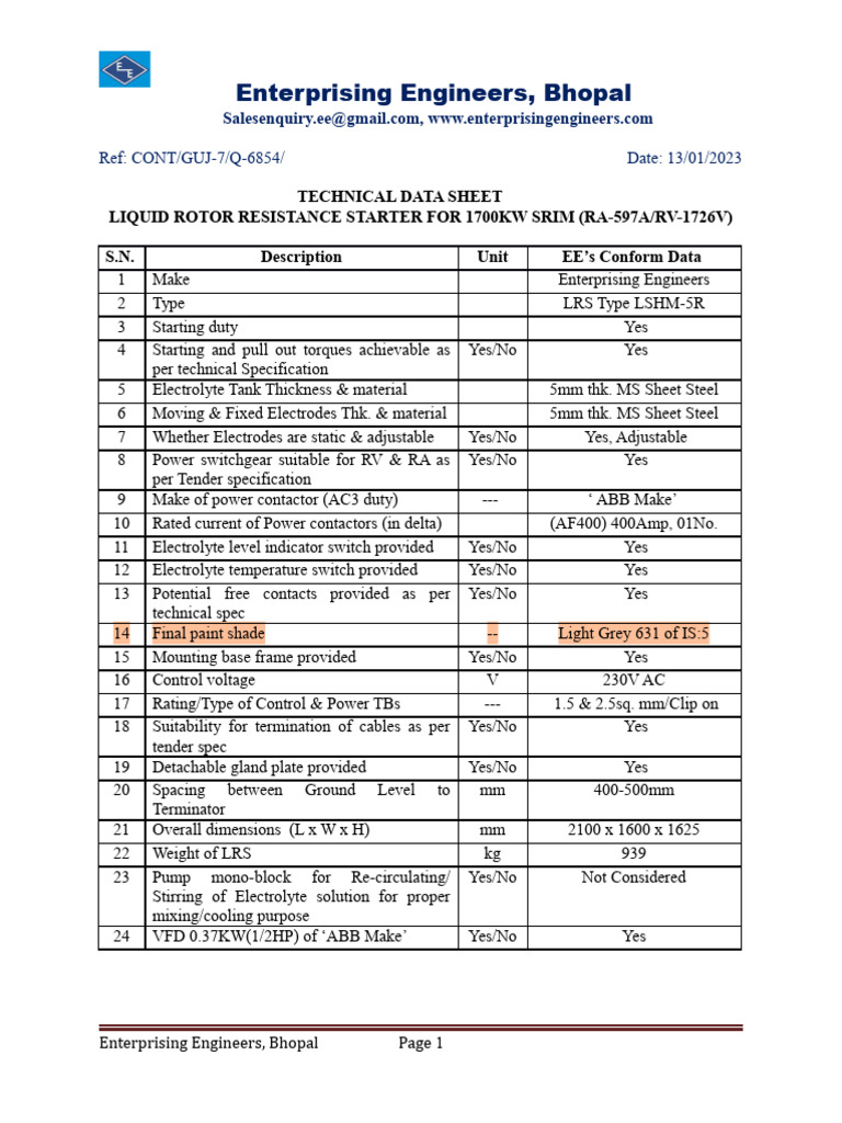 6854_LRS_Tech. Data Sheet. of LRS LSHM-5R | PDF | Electrical Components ...