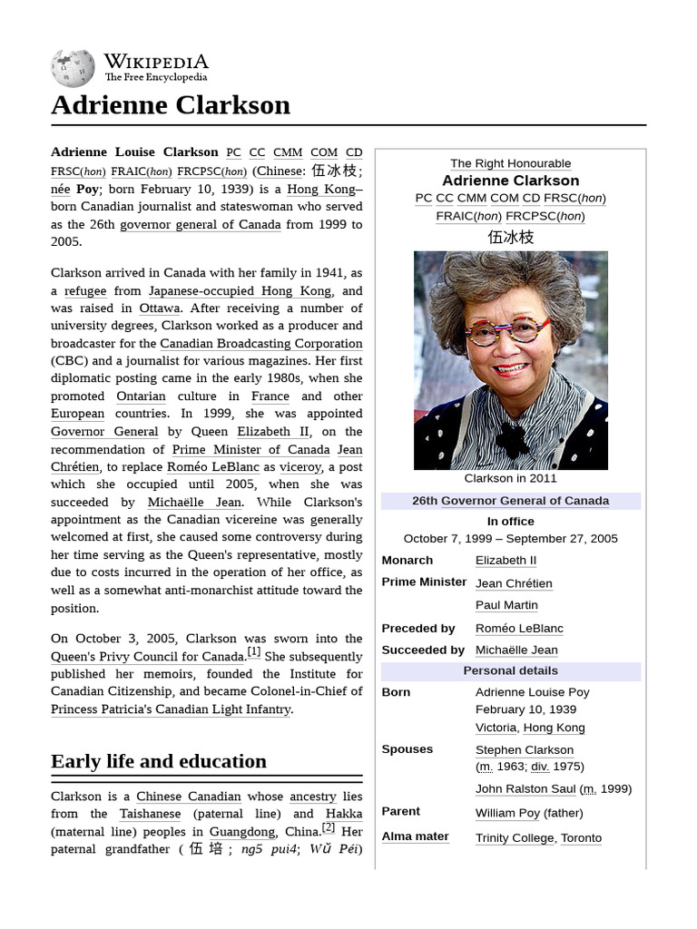 Adrienne_Clarkson | PDF | Canada